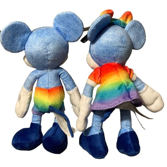 Disney | Toys | Disney Rainbow Collection Mickey Mouse And Minnie Plush ...